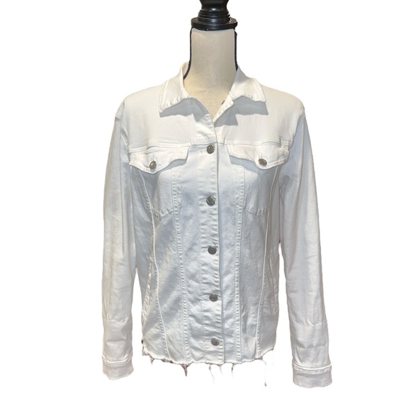Joe's Jeans | Jackets & Coats | Joes Jeans White Denim Cut Off Jacket ...